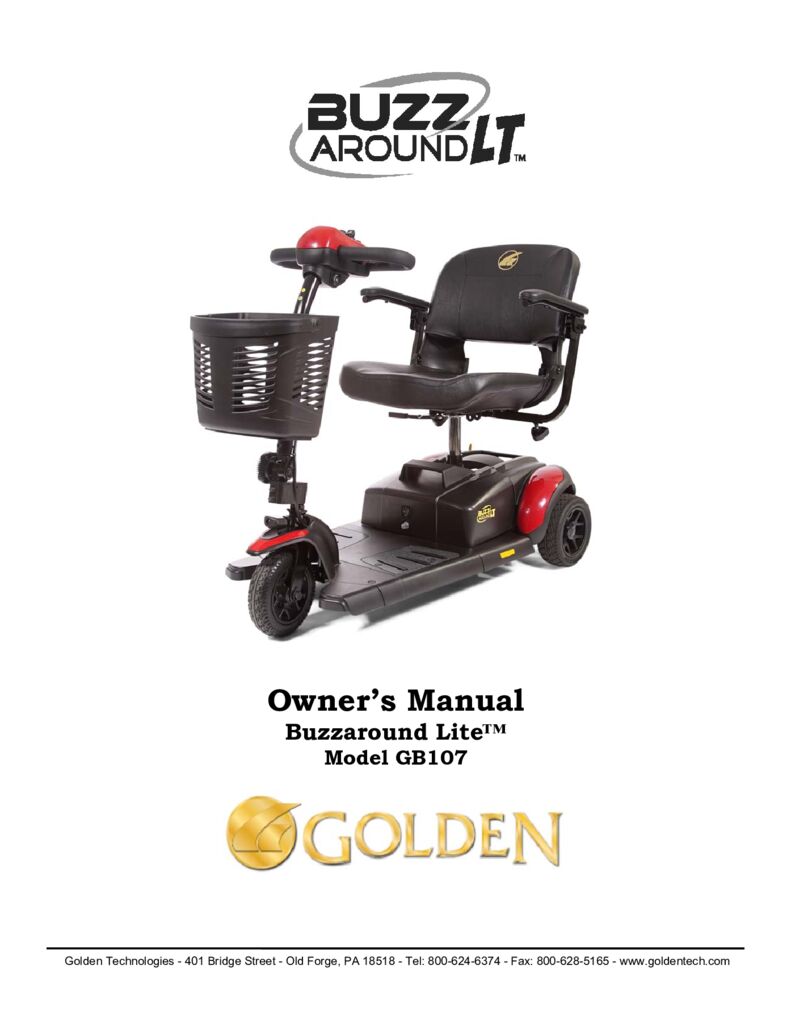 Manuals – Golden Technologies of Canada